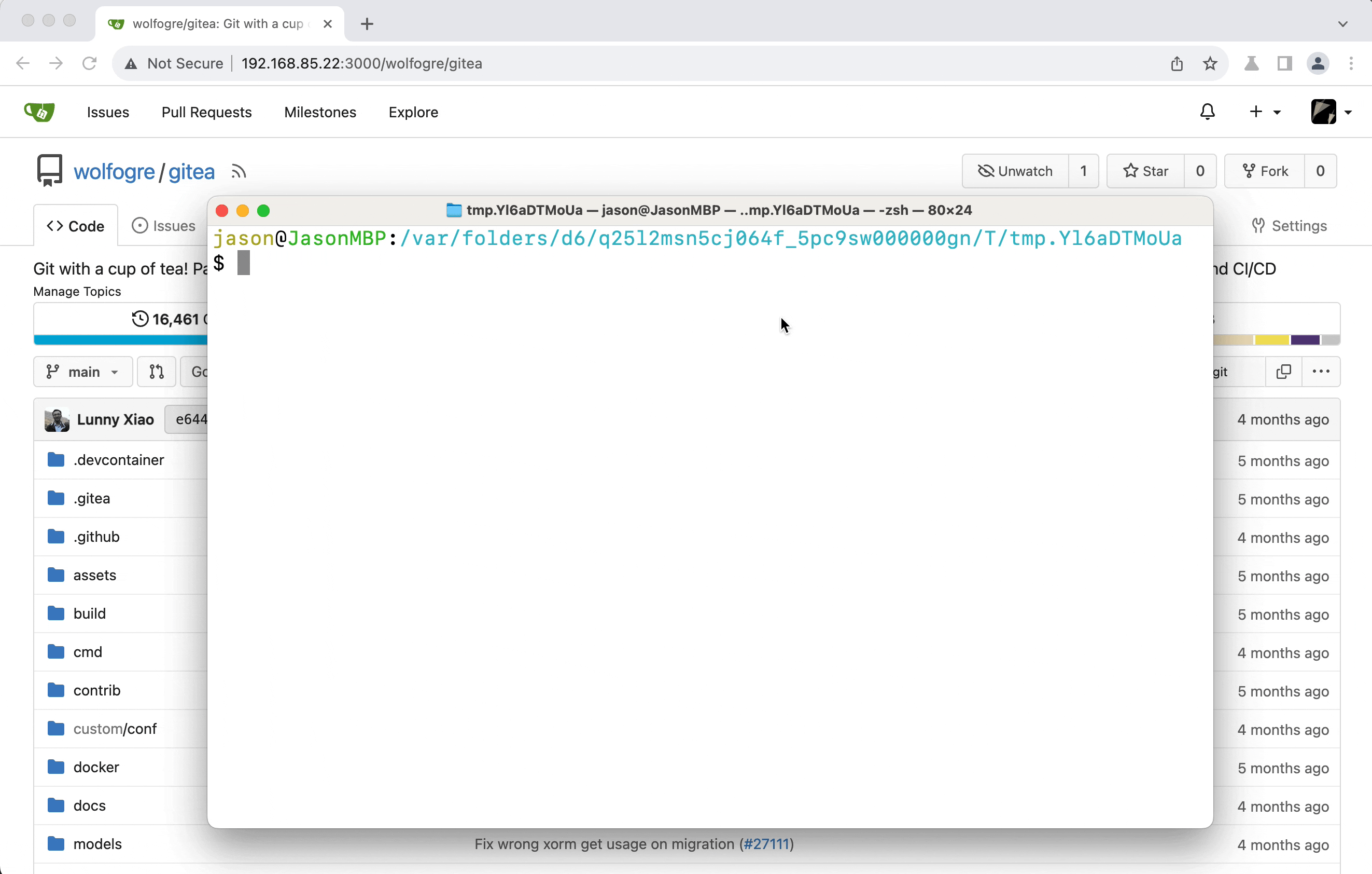 Gitea Customers Portal